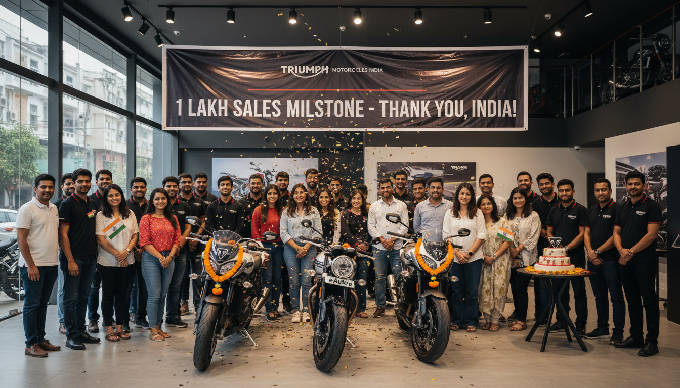 Triumph Motorcycles Reaches 1 Lakh Sales Milestone in India Through Ba