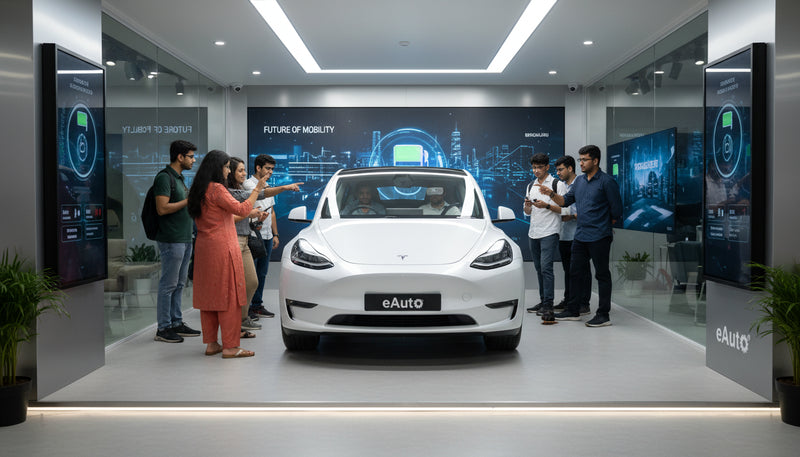 Tesla Kicks Off Bengaluru Pop-Up Experience, Showcasing Model Y and EV