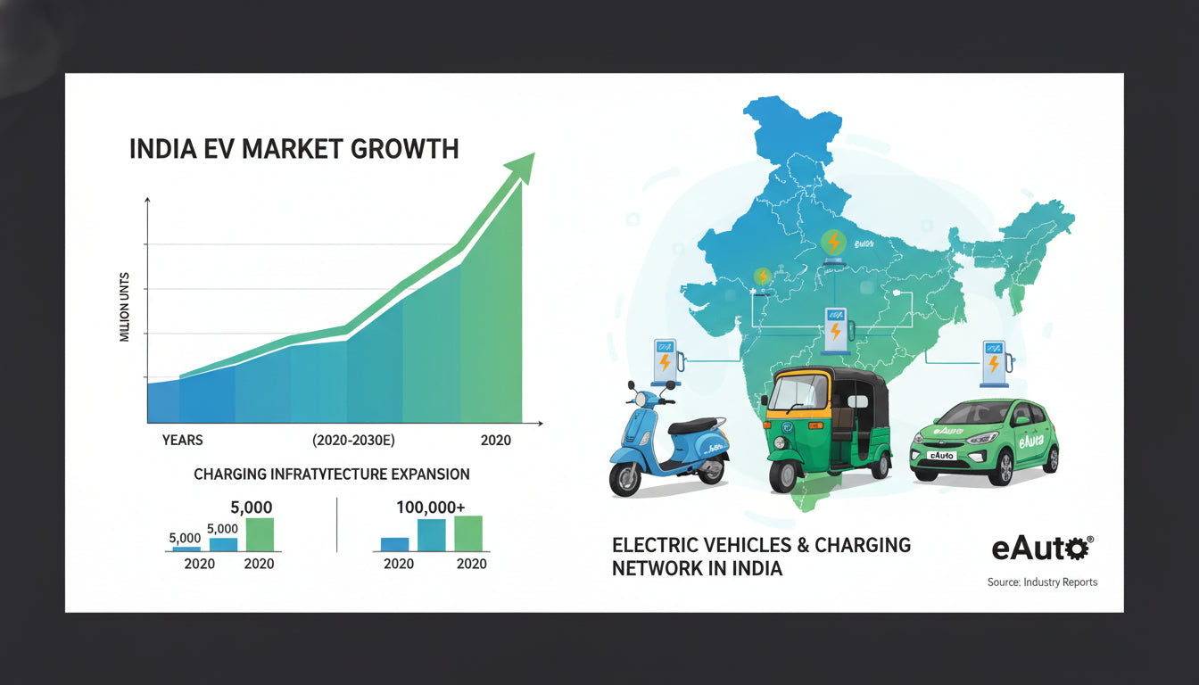 India's Electric Vehicle Market Achieves Remarkable 63% CAGR, Nears 2