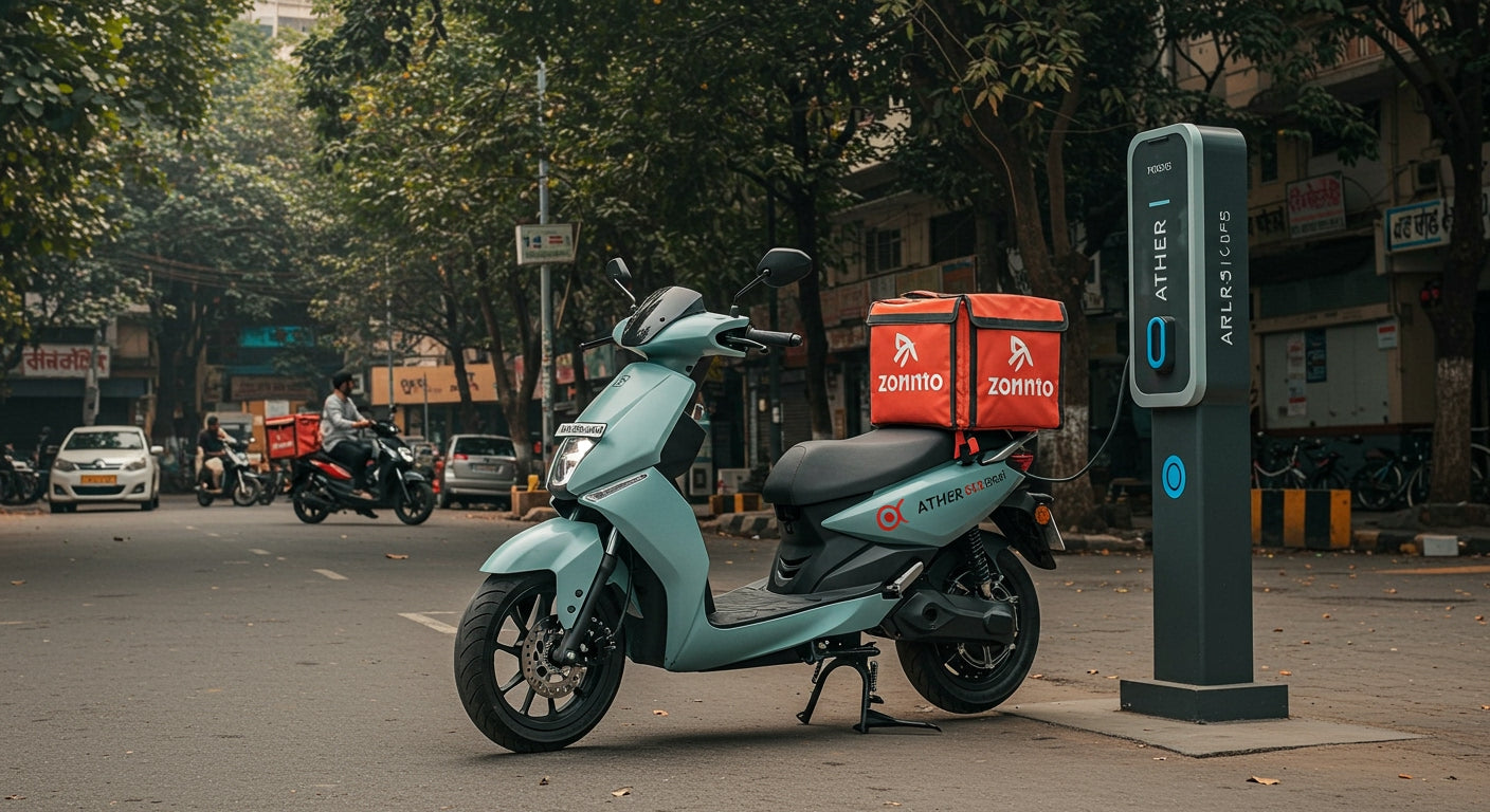 Ather Energy Partners with Zomato for EV Fleet Expansion and Charging
