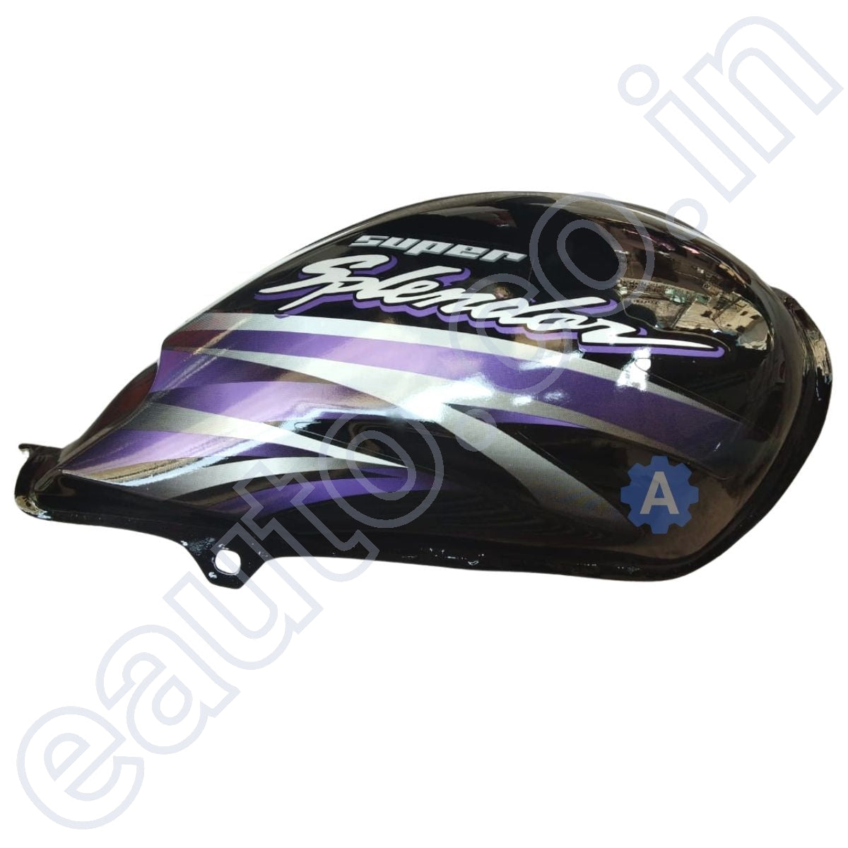 Ensons Petrol Tank for Hero Super Splendor BS4 (Black/Blue)