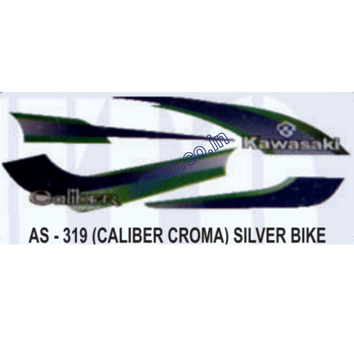 Graphics Sticker Set for Bajaj Caliber Croma | Silver Vehicle | Both S