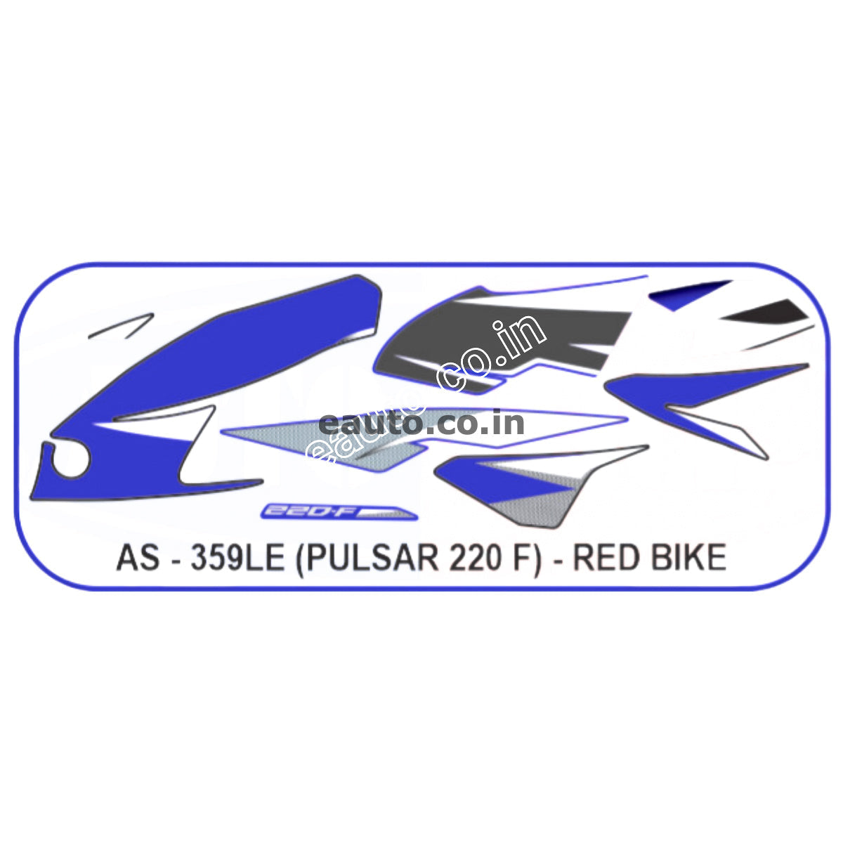 Graphics Sticker Set for Bajaj Pulsar 220 F | Blue Sticker | Both Side