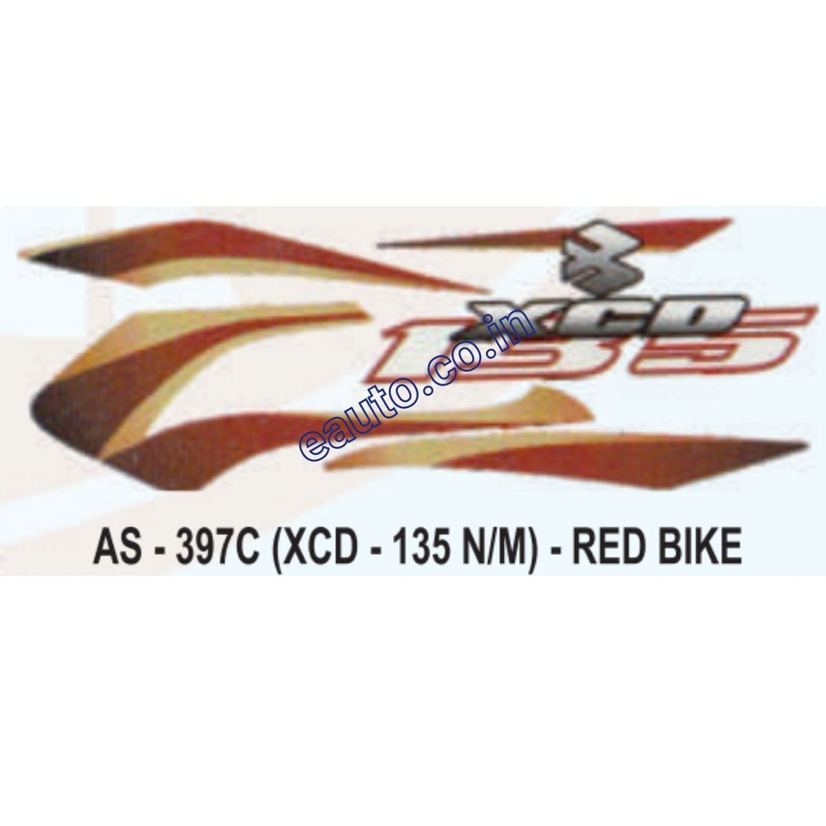 Graphics Sticker Set for Bajaj XCD 135 | New Model | Red Vehicle | Bot