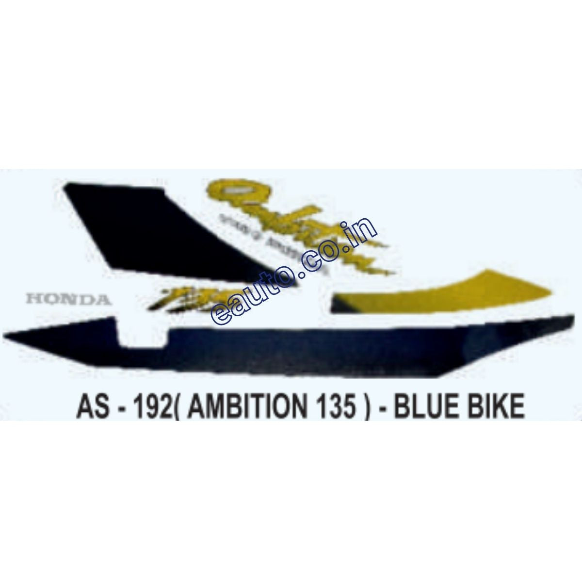 Graphics Sticker Set for Hero Honda Ambition | Blue Vehicle | Both Sid