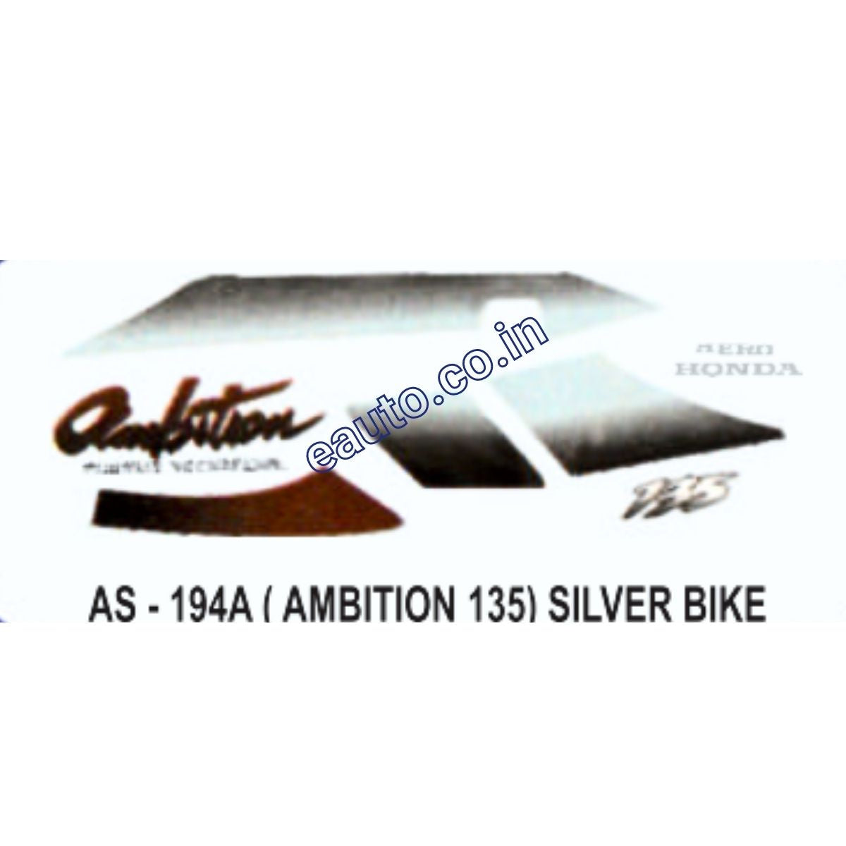 Graphics Sticker Set for Hero Honda Ambition | Silver Vehicle | Both S