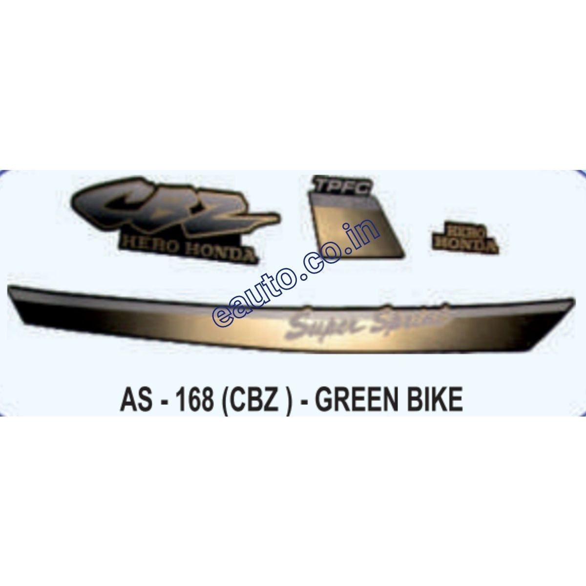 Graphics Sticker Set for Hero Honda CBZ | Green Vehicle | Both Sides