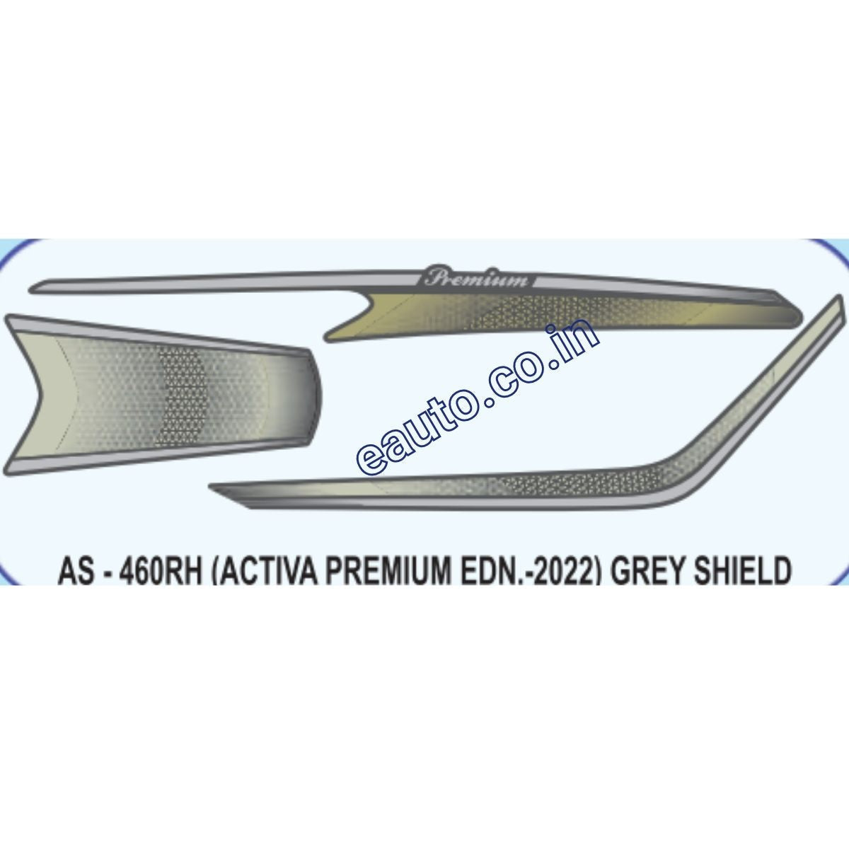 Graphics Sticker Set for Honda Activa | Premium Edition 2022 | Grey Ve