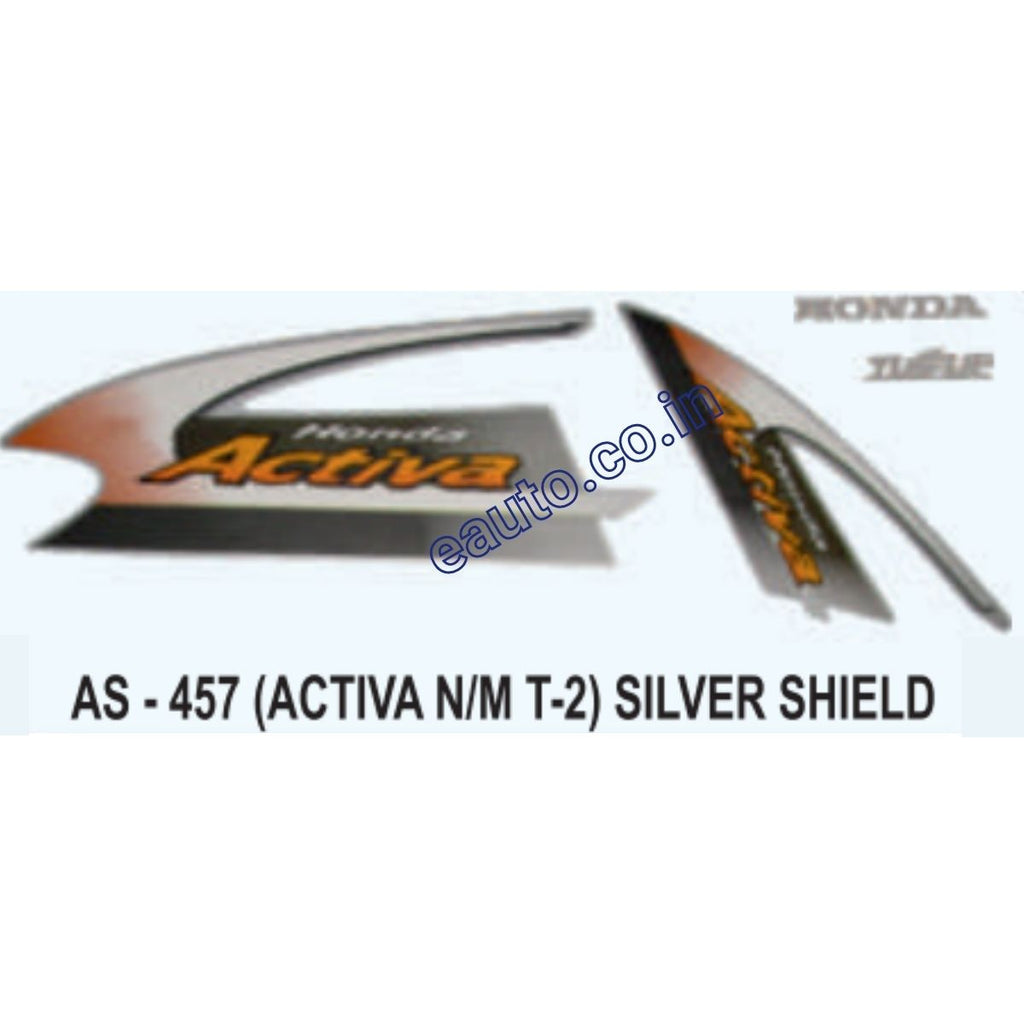 Graphics Sticker Set for Honda Activa | Type 2 | New Model | Silver Sh