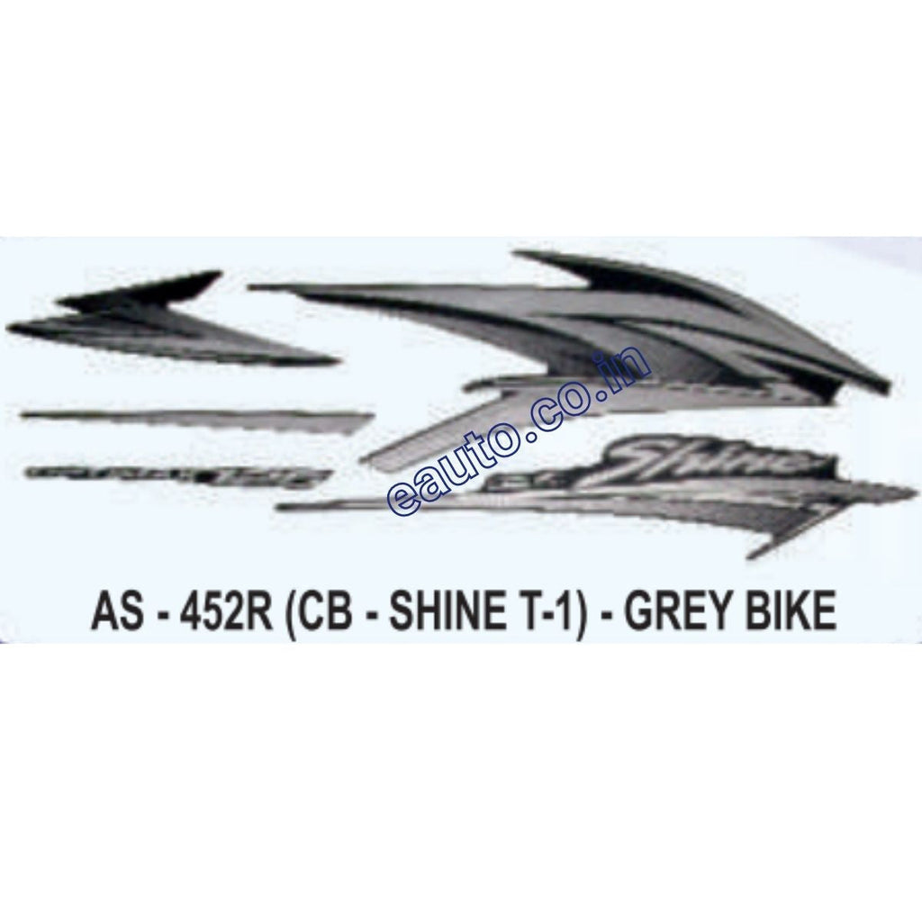 Graphics Sticker Set for Honda CB Shine | Type 1 | Grey Vehicle | Both