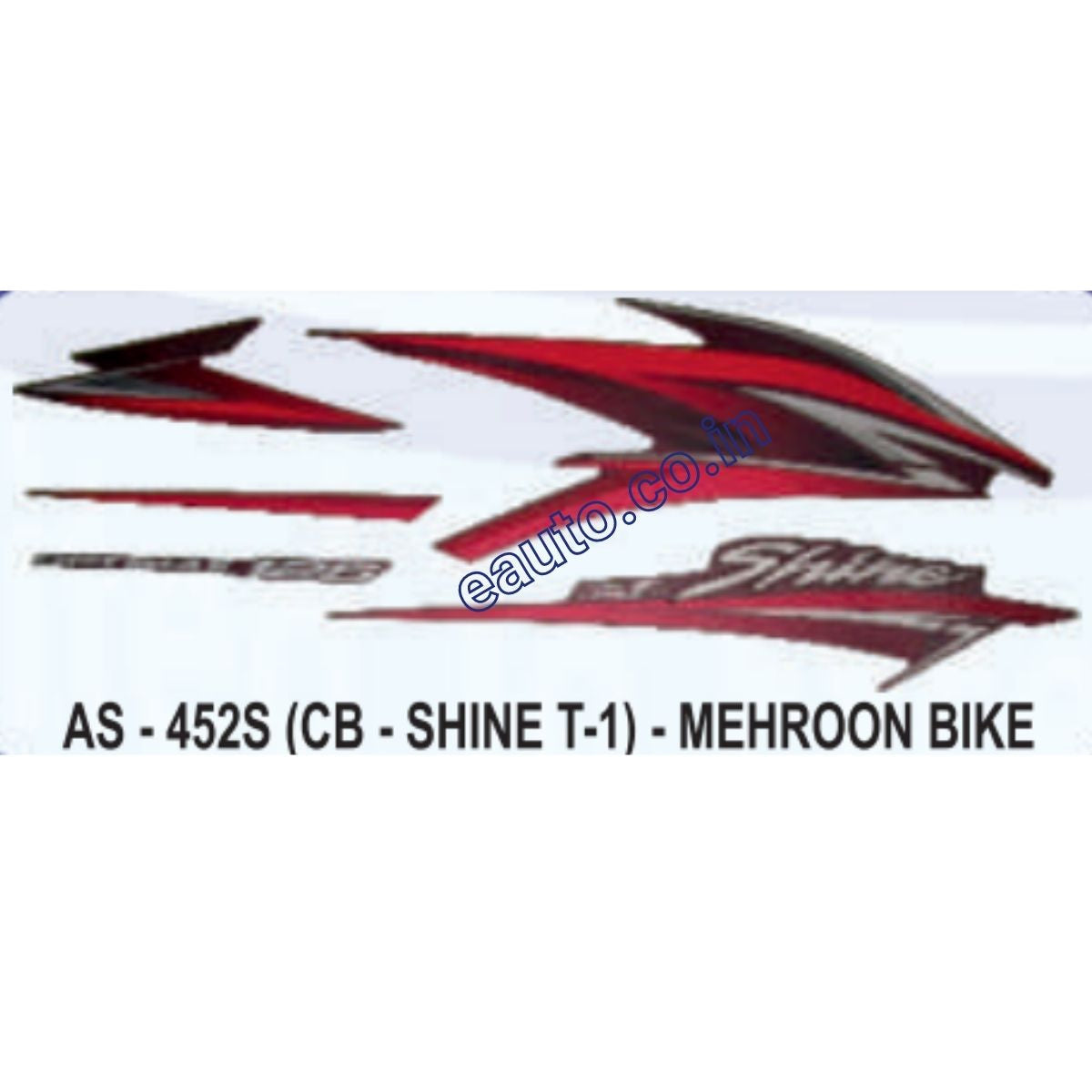 Graphics Sticker Set for Honda CB Shine | Type 1 | Mehroon Vehicle | B