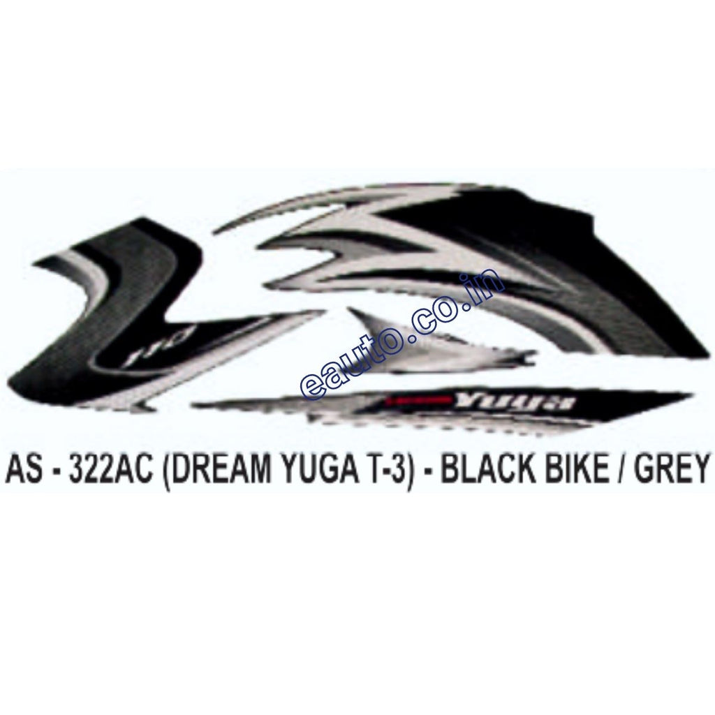 Graphics Sticker Set for Honda Dream Yuga | Type 3 | Black Vehicle | G