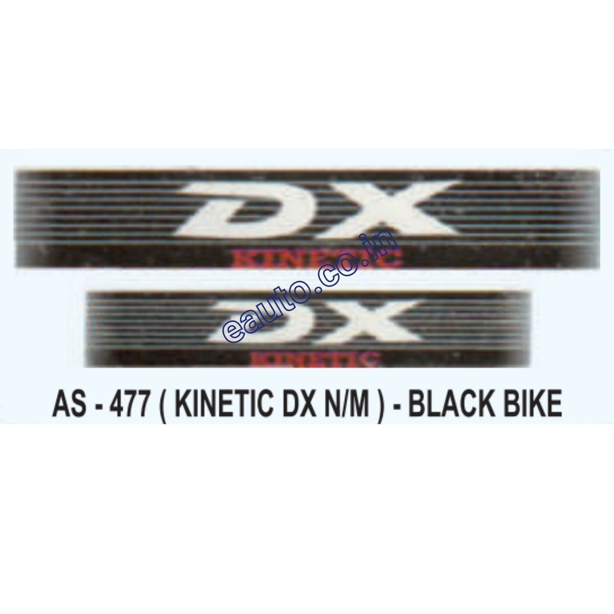 Graphics Sticker Set for Kinetic DX | New Model | Black Vehicle | Both