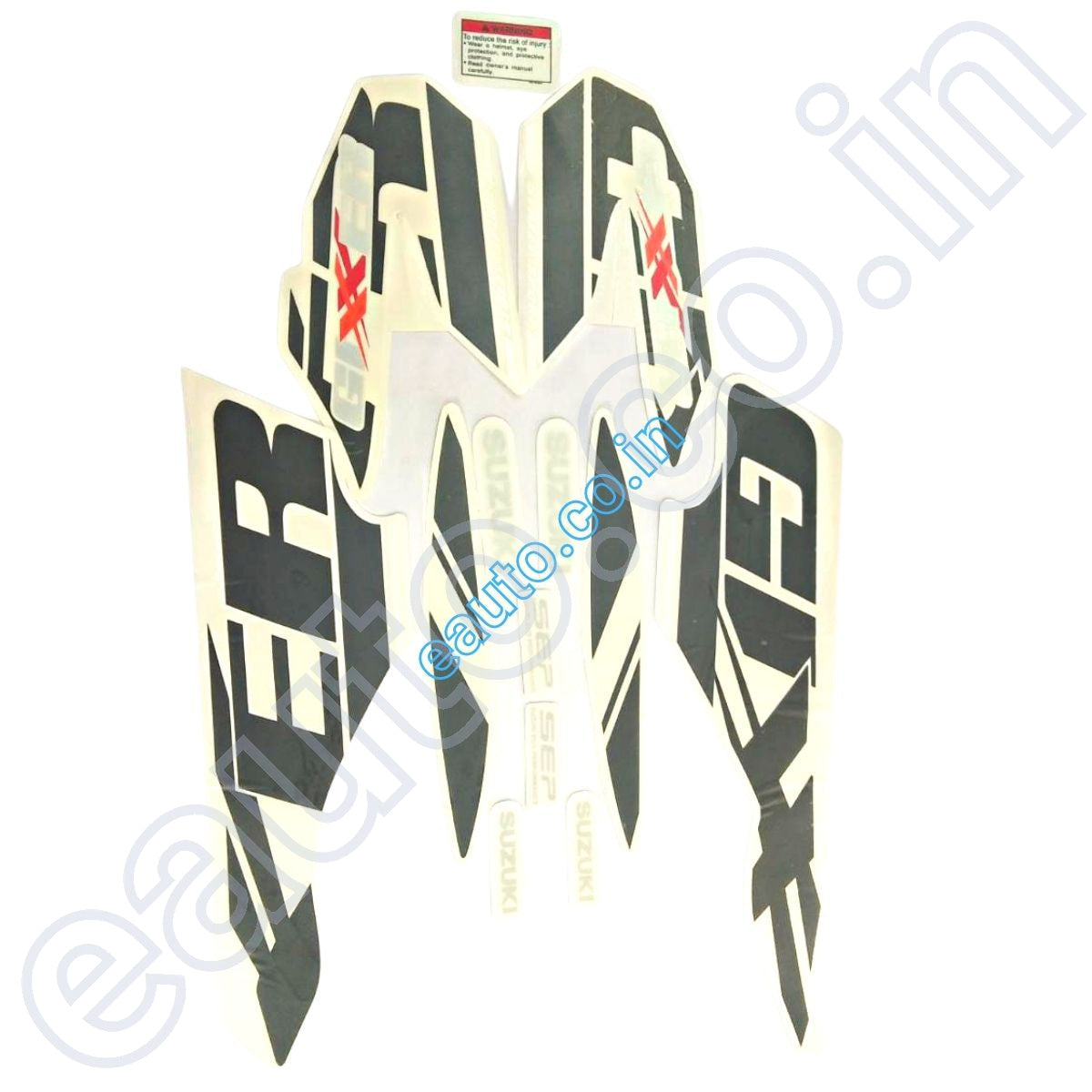 Graphics Sticker Set for Suzuki Gixxer Black Bike | Type 4 | Vinyl Dec