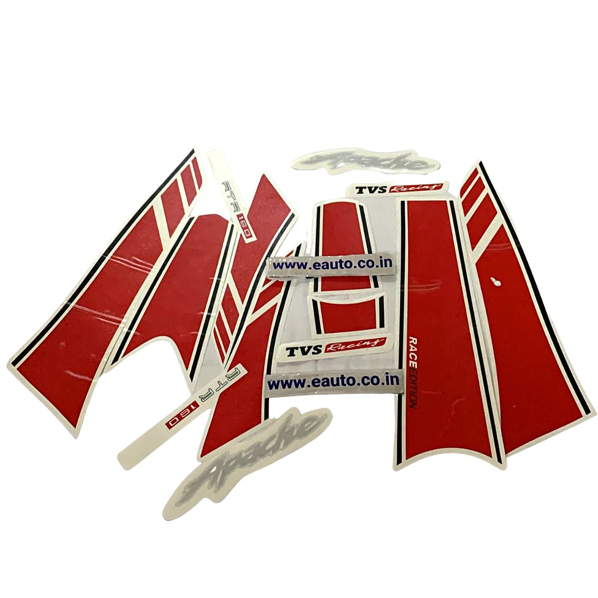 Graphics Sticker Set for TVS Apache RTR 160 | 2018 Model | Red | Vinyl