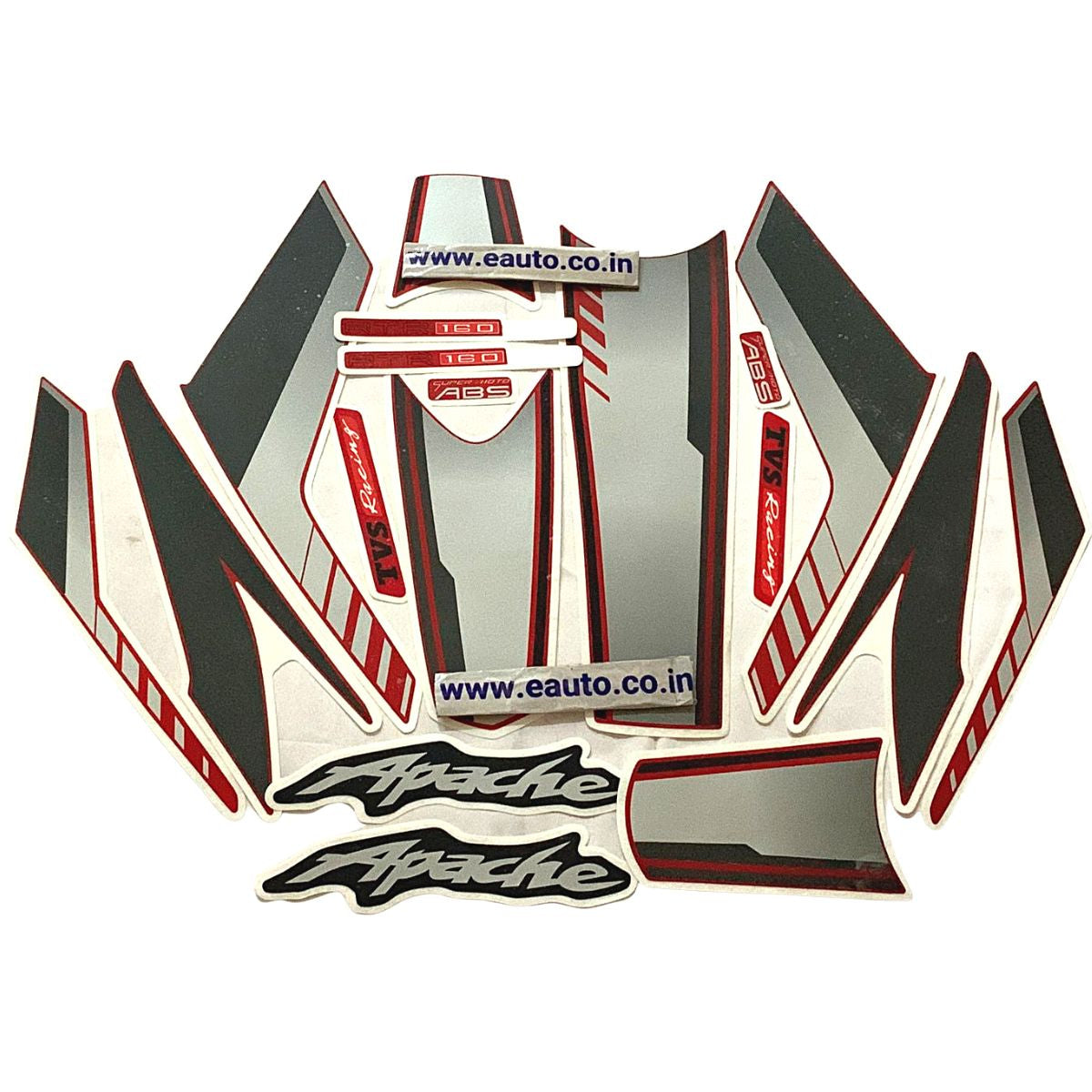 Graphics Sticker Set for TVS Apache RTR 160 BS6 | Red Bike | Vinyl Dec