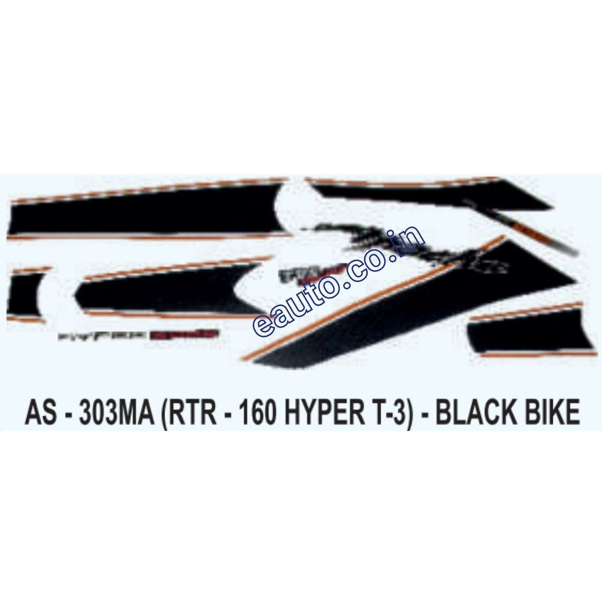 Graphics Sticker Set for TVS Apache RTR 160 Hyper | Hyper Edge Type 3