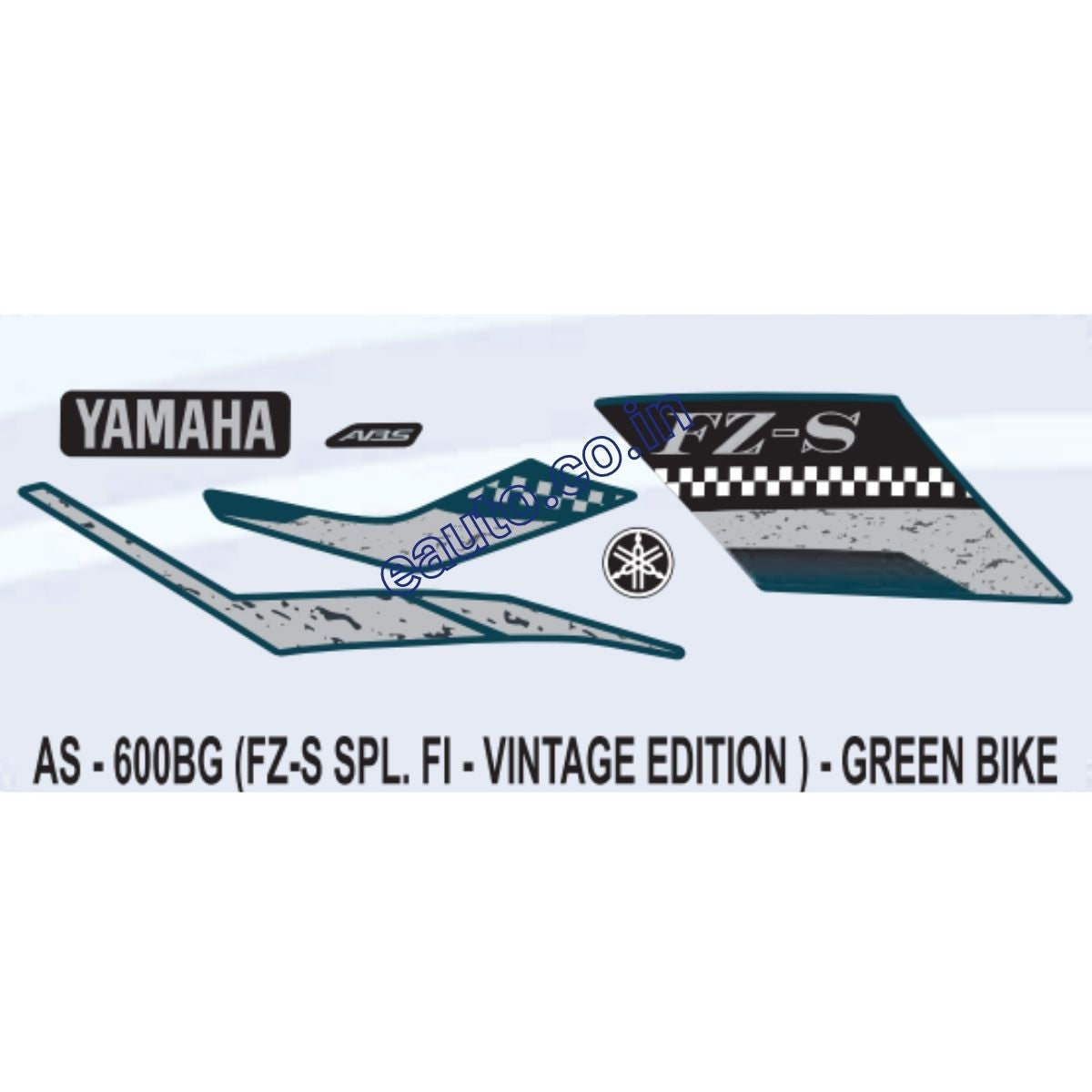 Graphics Sticker Set for Yamaha FZ-S SPL FI | Green Vehicle | Both Sid